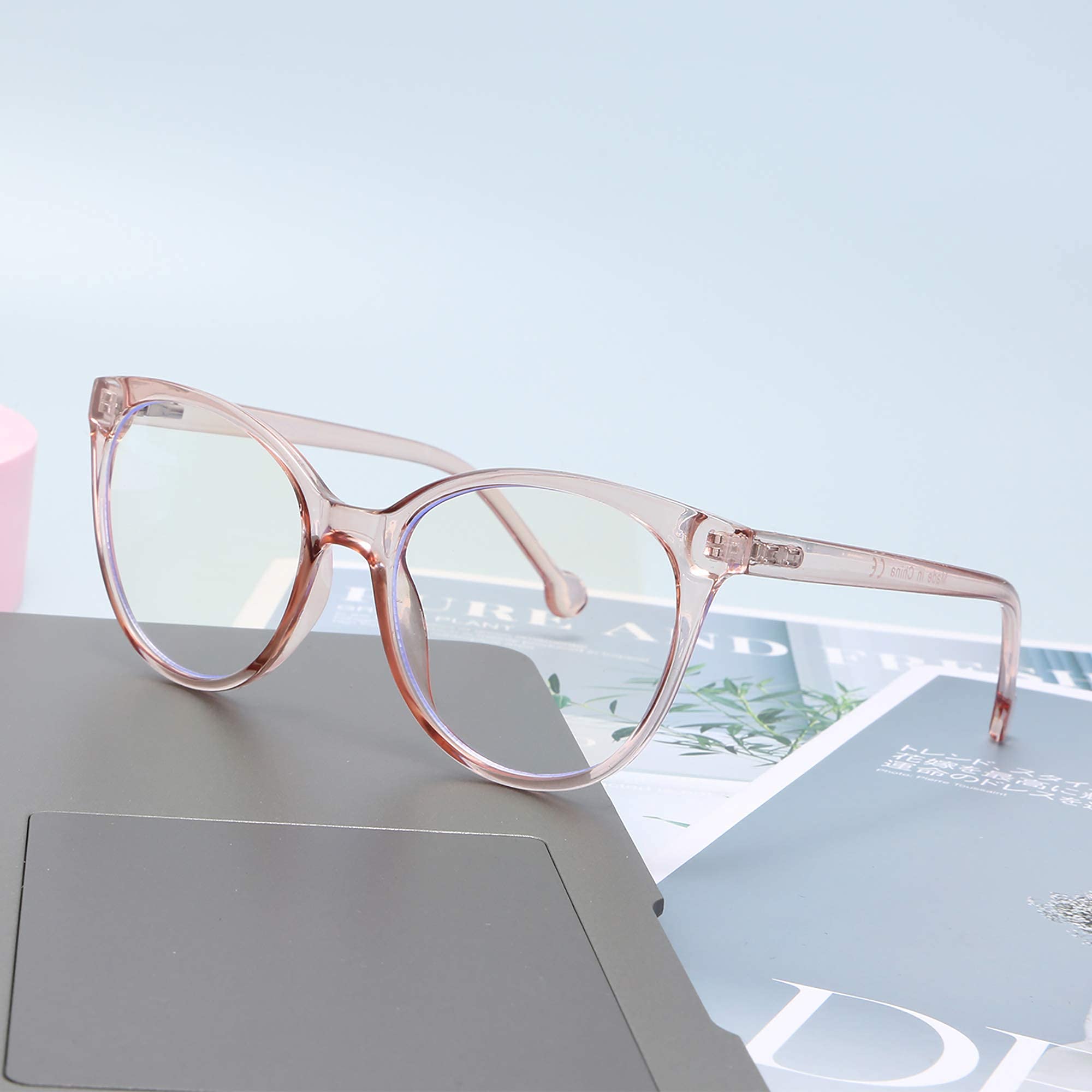 Madison Avenue Women Blue Light Glasses,Oversize Blue Light Glasses for Women, Anti Eyestrain & UV Protection Computer Eyeglasses