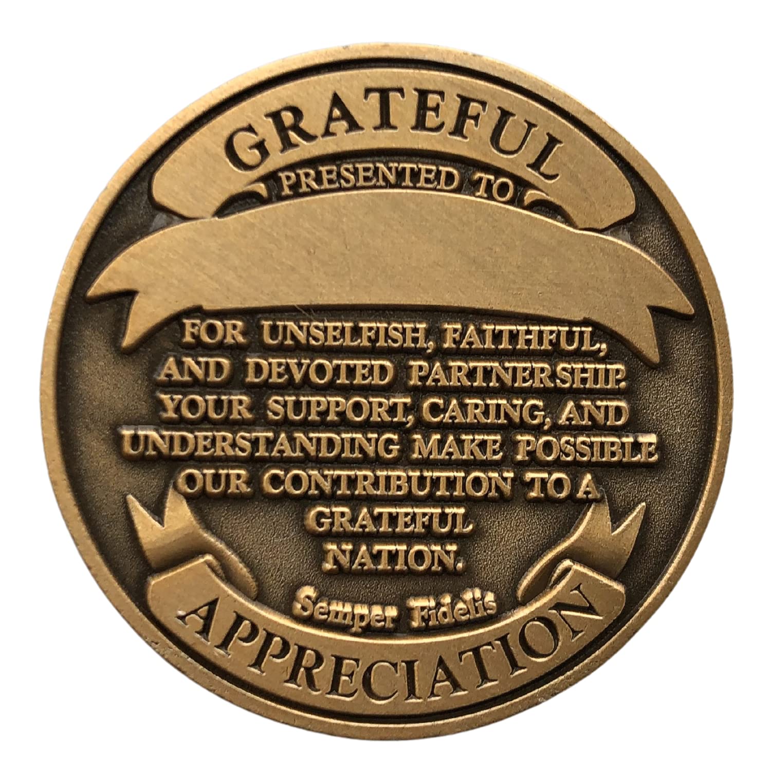United States USMC Marine Wife Honor Courage Commitment Appreciation Challenge Coin