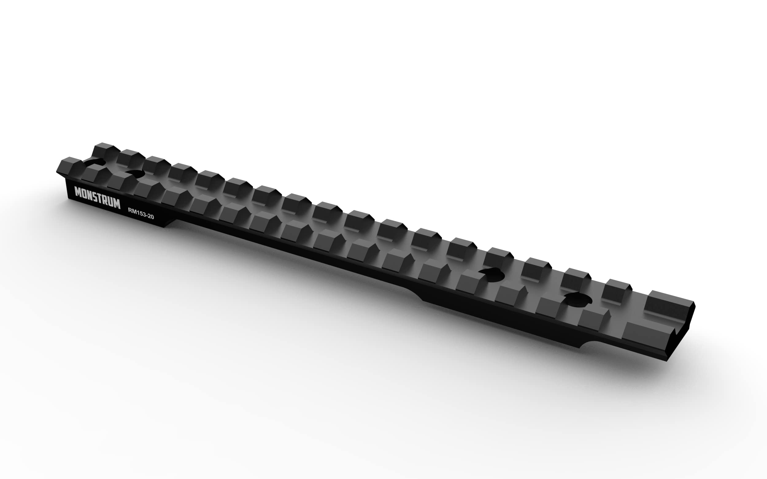 Monstrum Picatinny Rail Mount for Remington 700 | 20 MOA | Long Action | 4-12x44 Rifle Scope with Adjustable Objective and Scope Rings | Bundle