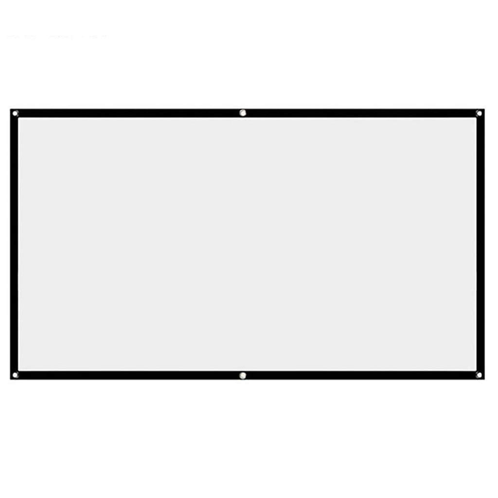 KXDTZ 84 Inch Projector Screen 16:9 White Dacron Diagonal Video Projection Screen Wall Mounted for Home Theater Movie