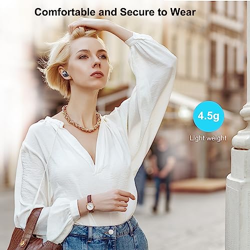 Wekily Ear Buds Wireless Bluetooth Earbuds 5.3 Headphones 108H Playtime with 2600mAh Charging Case to Charge Phone, LED Display Earphones Mic Deep Bass for Work Sport, Black (Q26-BL)