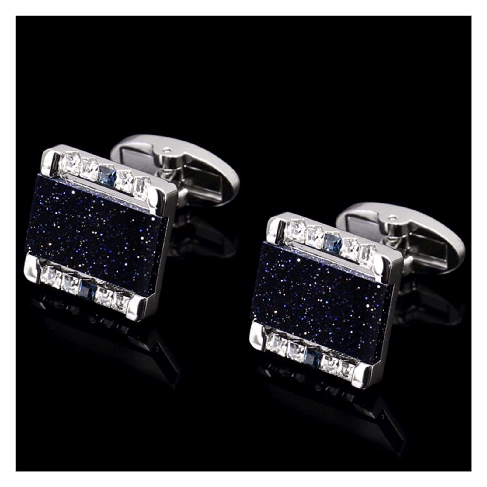 Shirt Suit Cufflinks Men's Business Shirt Cuff Nail Gift Box Technology Three-Dimensional Cutting (Color : A, Size : One Size) (A One Size)