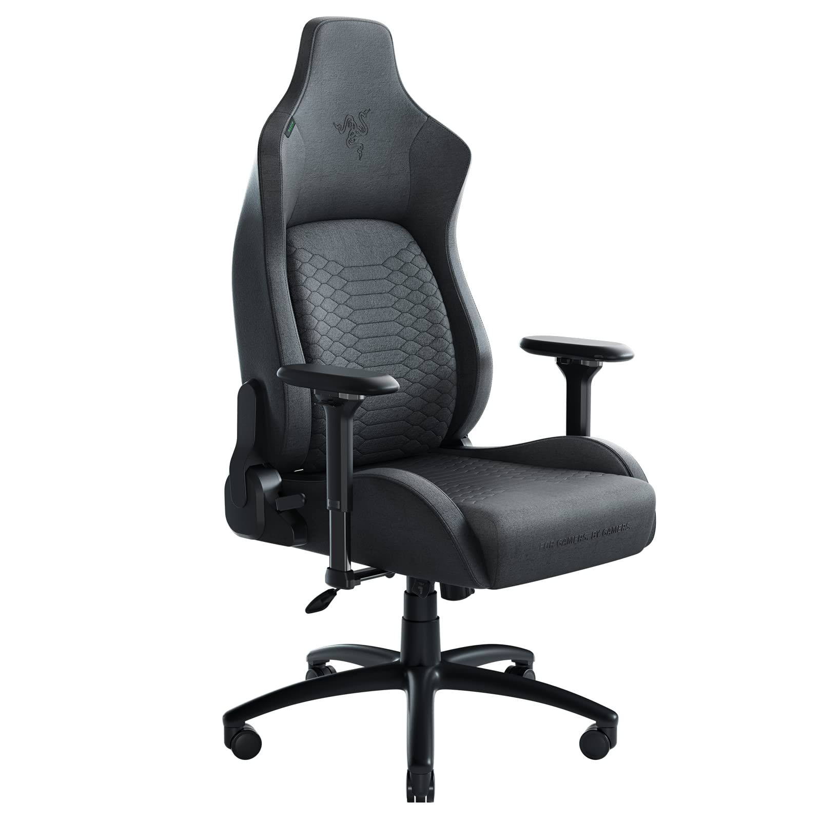 Razer Iskur XL PC Gaming Chair, Dark Gray Fabric & Razer Head Cushion, Black