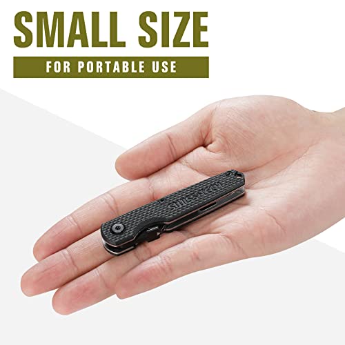Swiss+Tech 3.5 Inch Replaceable Blade Hunting Knife, Folding Scalpel, With 5 Replacement Quick Change Blades and Container/Blades Changer, For Skinning, Peeling, Chippingā¦