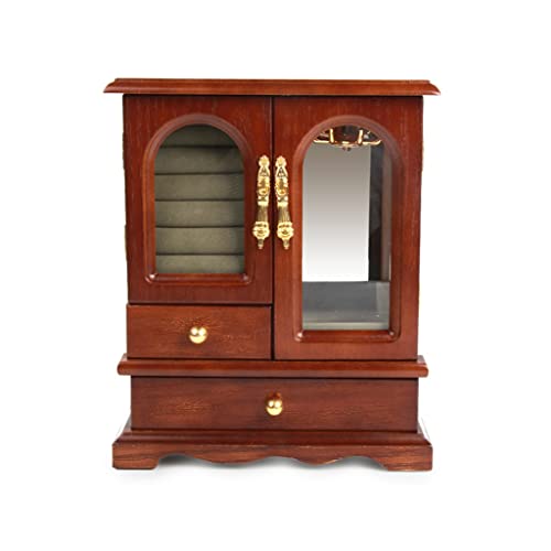 ZSEDP Wardrobe Jewelry Display Storage Foldable Case for Wedding Ring Bracelet Earrings Necklace Jewellery Gift Organizer Box (Color : D, Size