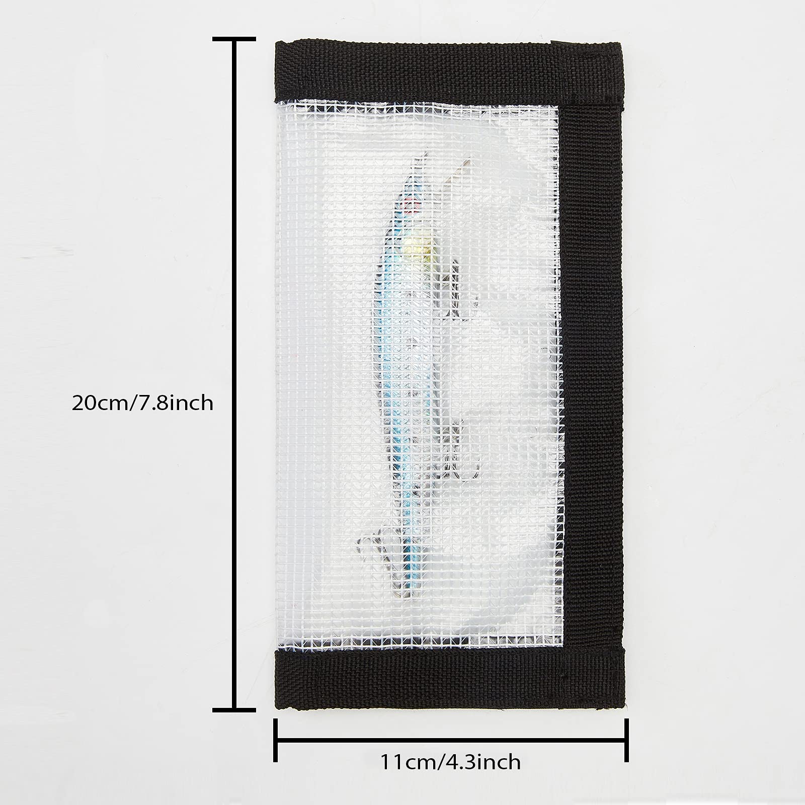 MOOCY Fishing Lure Wrap for Rod, Tangle-Free Safety Velcro Hooks Cover, Secure Protectors Holder Storage for Various Bait (Clear - 4PK)