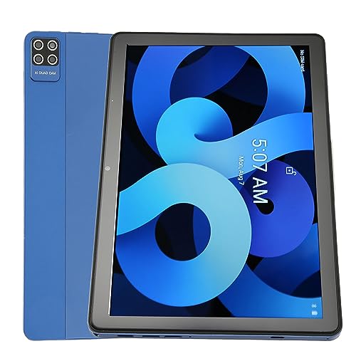 Luqeeg 10.1 Inch Tablet, 4G LTE Network MTK6762 Octa Core 12GB RAM 512GB ROM 8MP Front Camera 2560x1600 Resolution Tablet PC for Learning for Business (Blue)