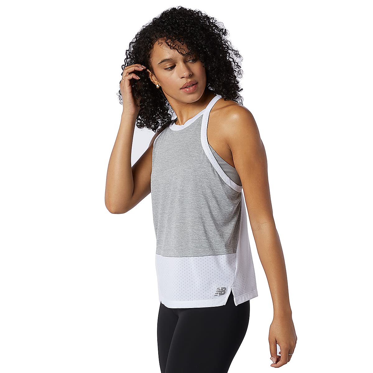New Balance Women's Impact Run Hybrid Tank Top, Athletic Grey , Medium