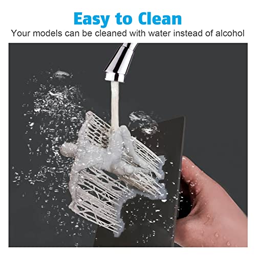 Water Washable 3D Printer Resin - 405nm Water Wash Resin, Low Odor LCD UV Curing 3D Printing Resin β Easy to Clean Photopolymer Resin for SLA 3D Printer (Black, 1KG)