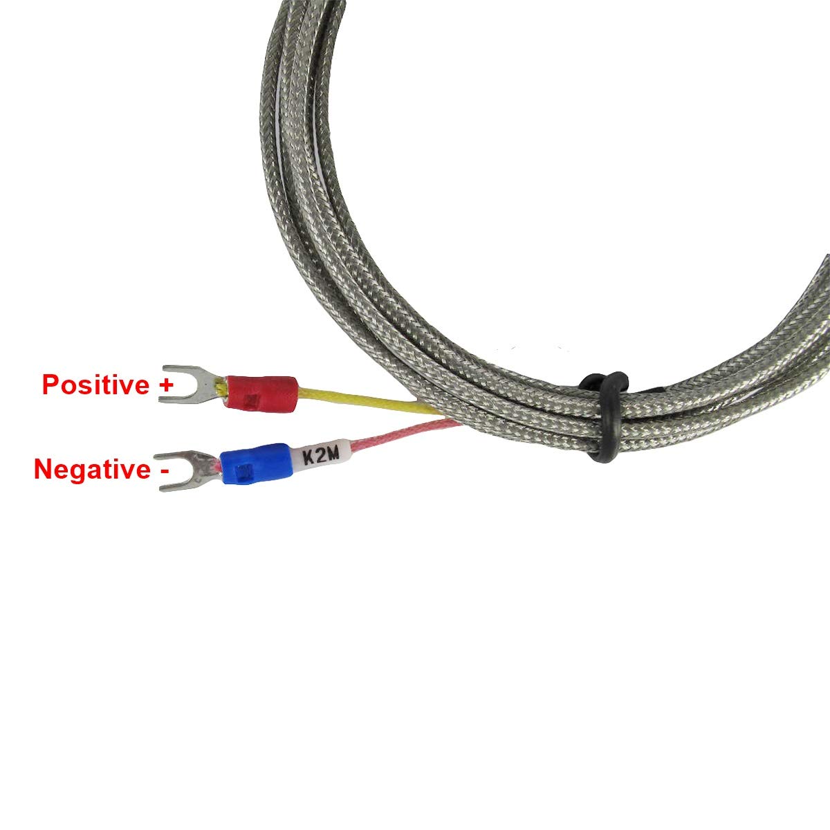 Universal Cylinder Head Temperature CHT Sensors K Type Thermocouple with 18mm Inner Diameter Washer & 10 feet Cable for Car Cylinder Head Temperature Measurement