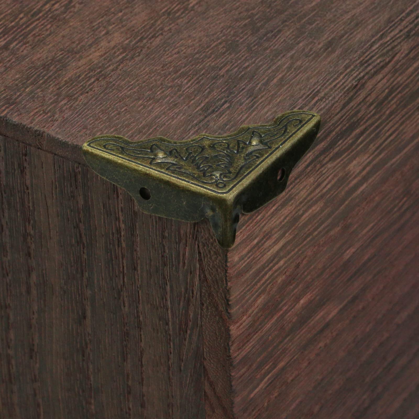 UTALIND 20 Pieces Bronze Bird Pattern Metal Box Corner Protectors Edge Safety Bumpers Cabinet Furnitur Corner Guards