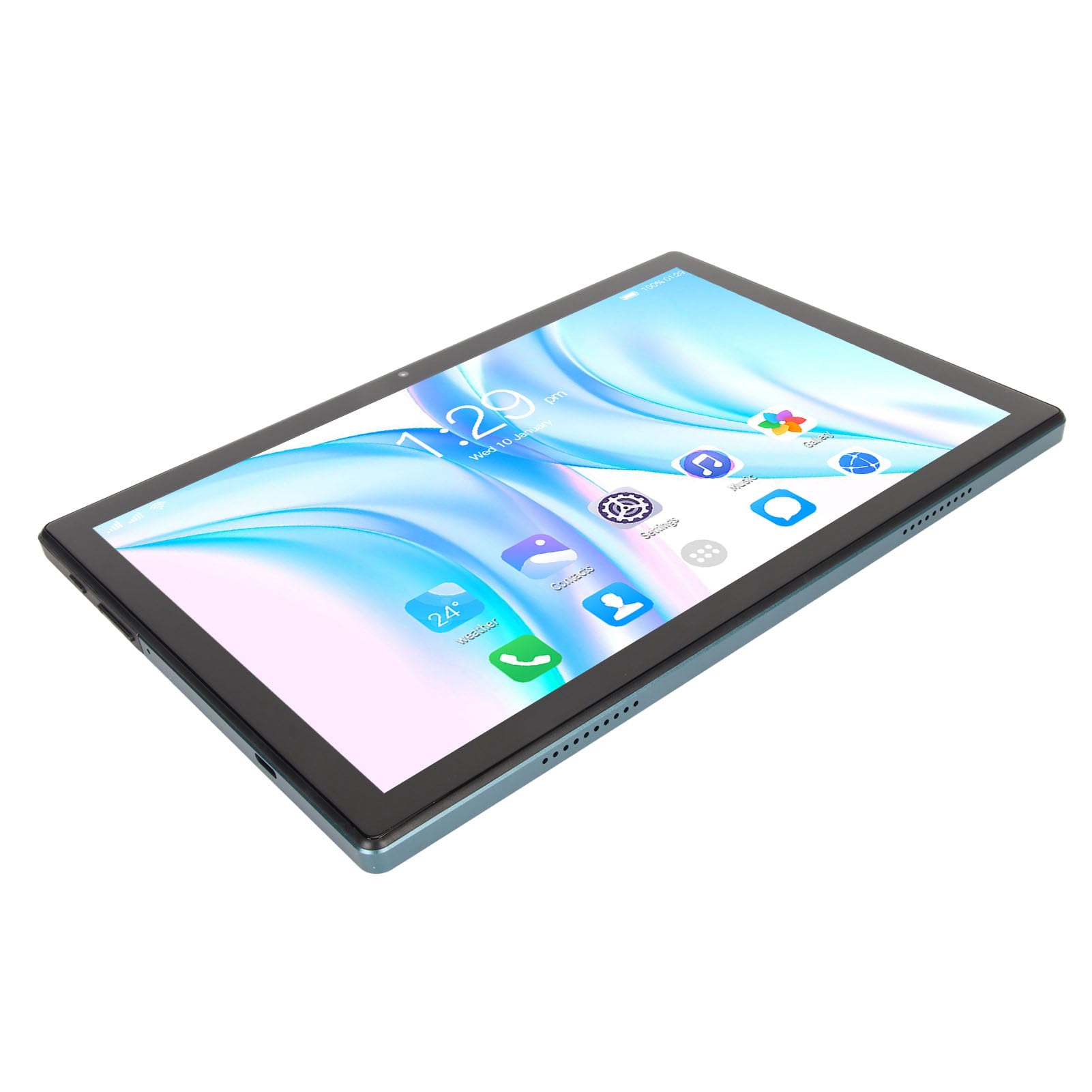 Luqeeg 5 Point Touch Screen Tablet, Keyboard 100โ240V for Android 12 System 10.1 Inch FHD Tablet Office Clear (US Plug)