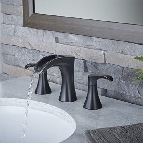 Pfister Brea Bathroom Sink Faucet, 8-Inch Widespread, 2-Handle, 3-Hole, Tuscan Bronze Finish, LF049BRYY