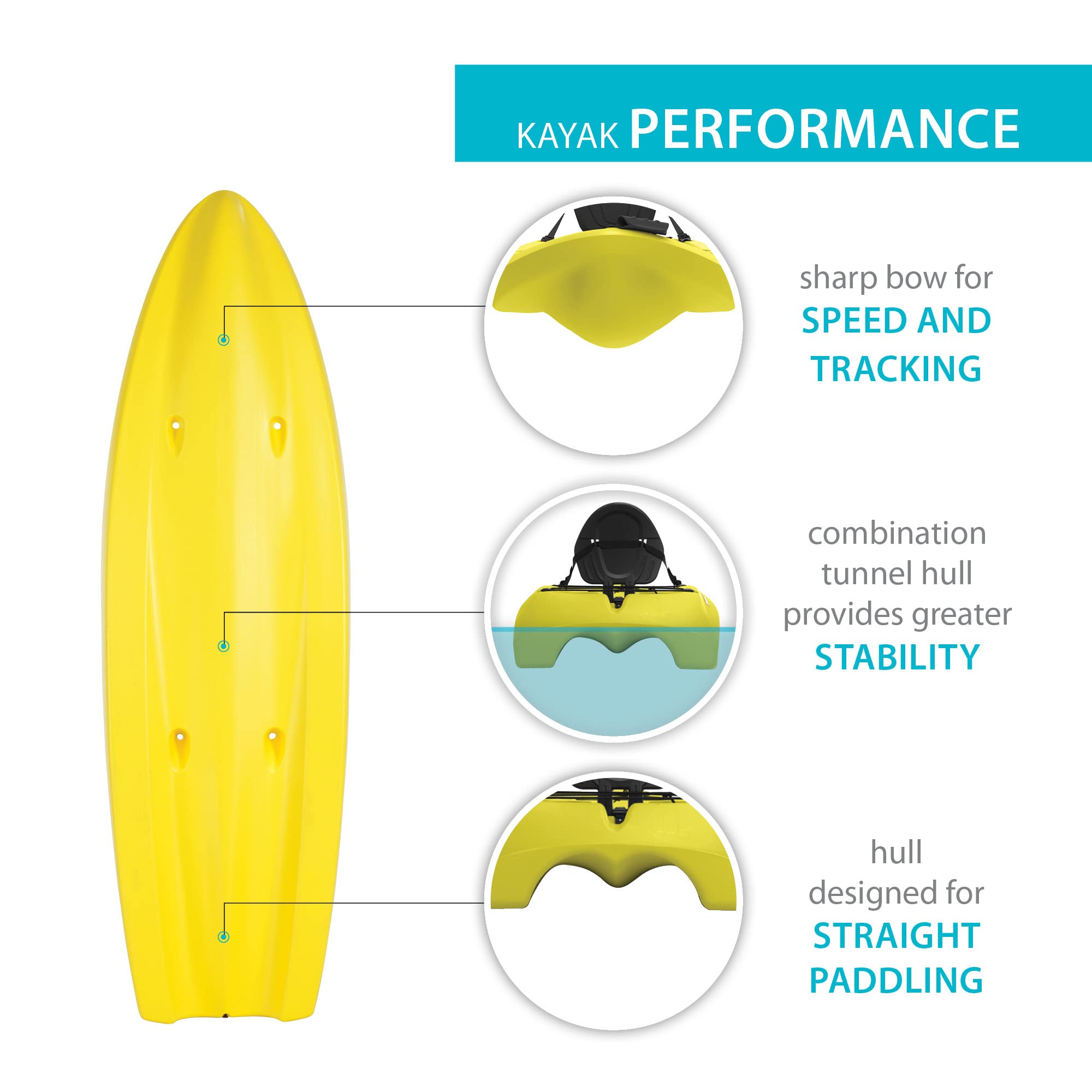 Lifetime Sit On Top Kayak, Volt 85, Yellow