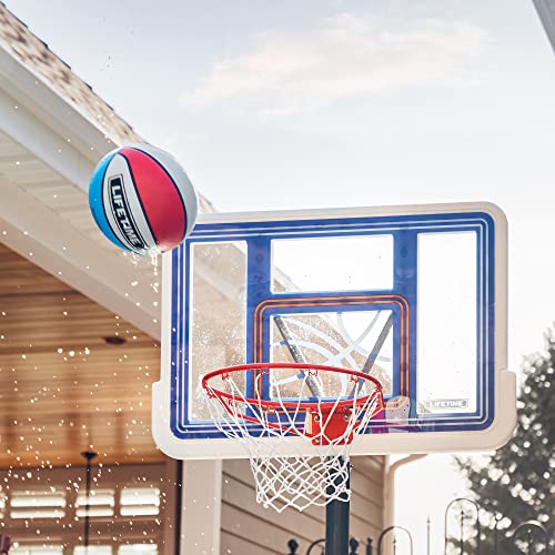 Lifetime 1306 Pool Side Height Adjustable Portable Basketball System, 44 Inch Backboard