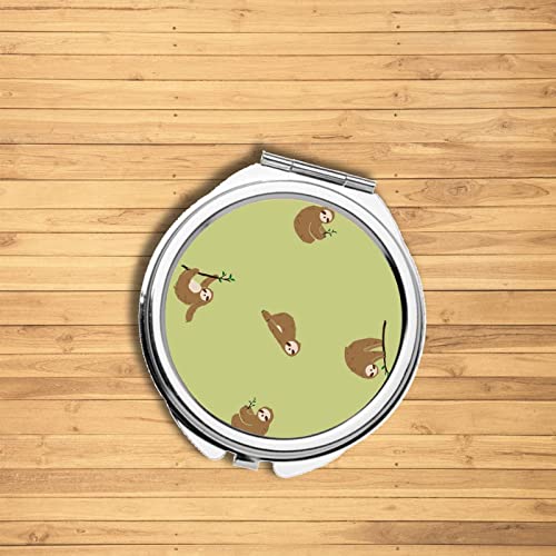 Original Made by Metal Make-up Mirror Print with Goose Dog Raccoon