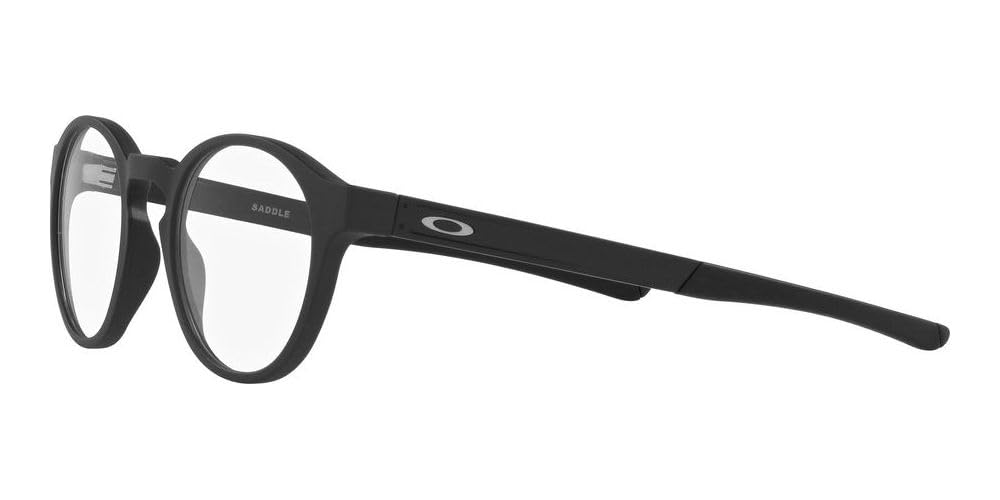 Oakley Men's Ox8165 Saddle Square Prescription Eyewear Frames, Satin Black/Demo Lens, 48 mm