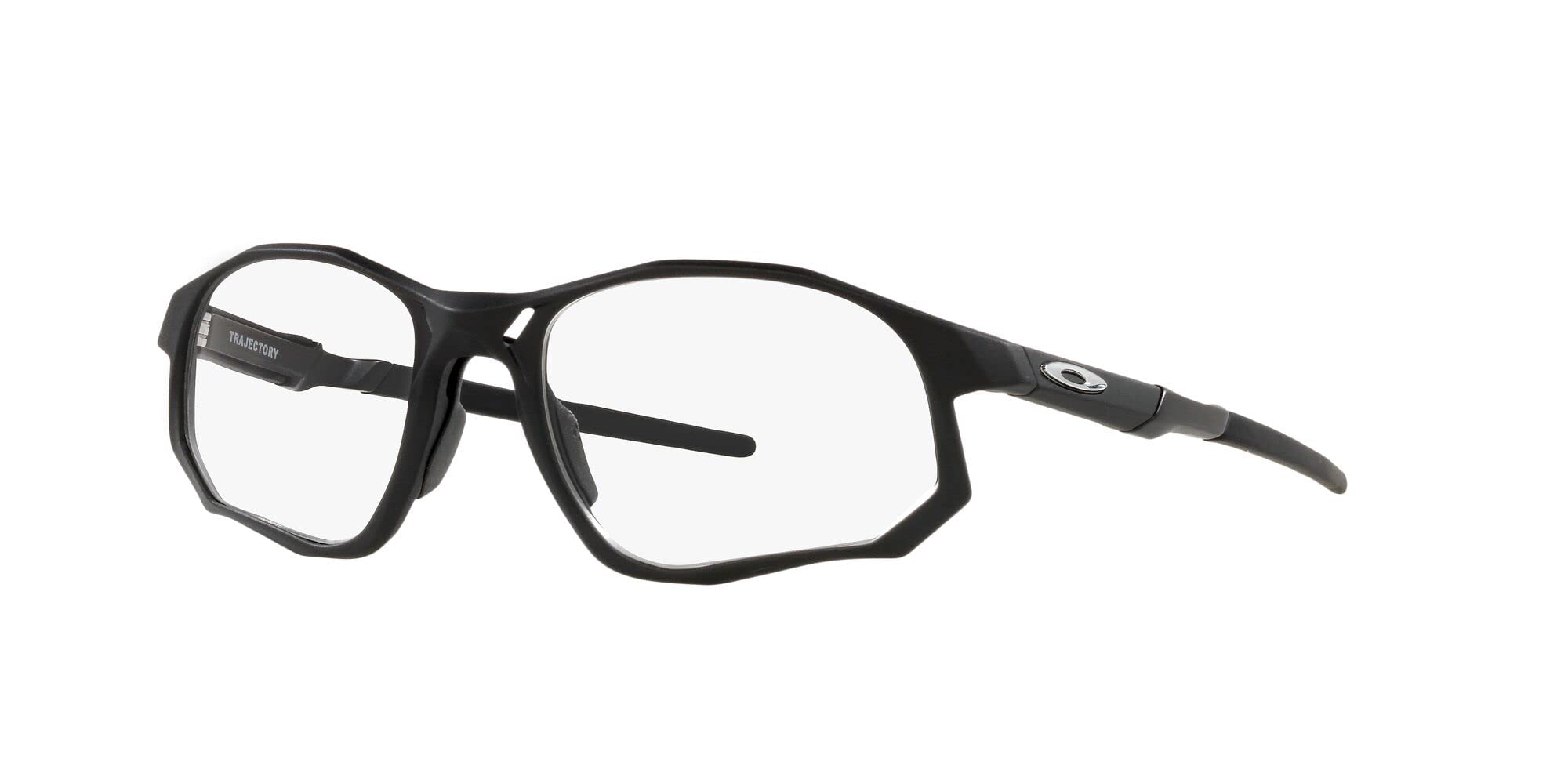 Oakley Men's Ox8171 Trajectory Rectangular Prescription Eyewear Frames, Satin Black/Demo Lens, 57 mm