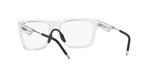 Oakley Men's Ox8028 Nxtlvl Square Prescription Eyewear Frames, Polished Clear/Demo Lens, 58 mm