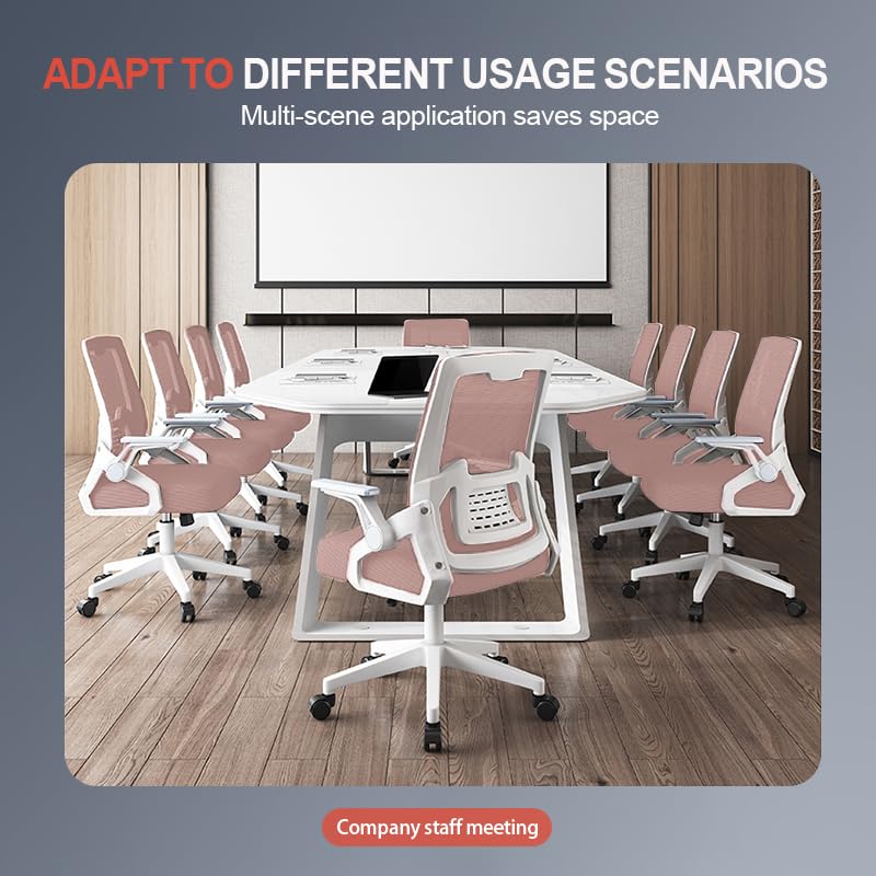 XUEGW Ergonomic Computer Desk Chair, Office Chair with Flip-up Armrests Mesh Chair for Home and Office