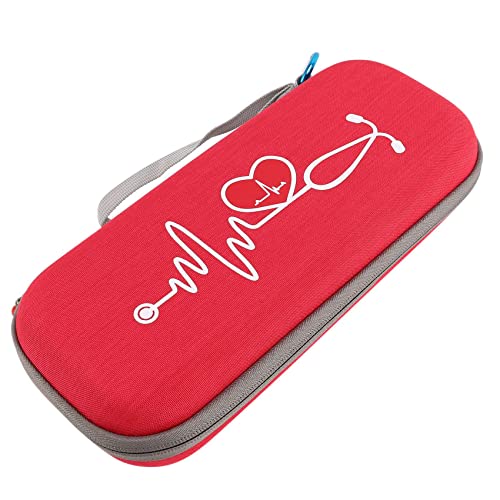 Trjgtas Protective Case for Classic III Stethoscope Accessories Portable Storage Bag Carrying Case Pouch(Red)