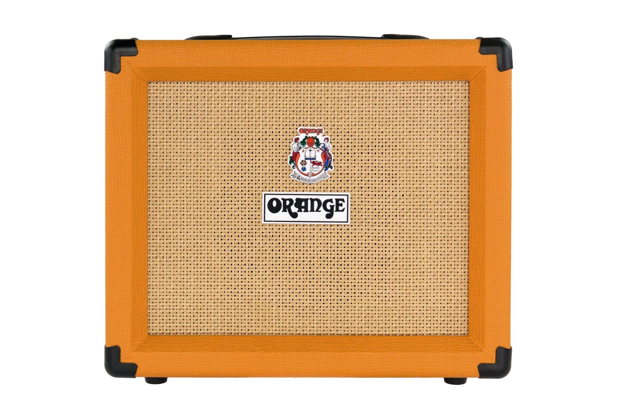 Orange Amps Crush 20RT Amplifier for Electric Guitars (Orange) Bundle with Blucoil 10-FT Straight Instrument Cable (1/4in), 2-Pack of Pedal Patch Cables, and 4-Pack of Celluloid Guitar Picks
