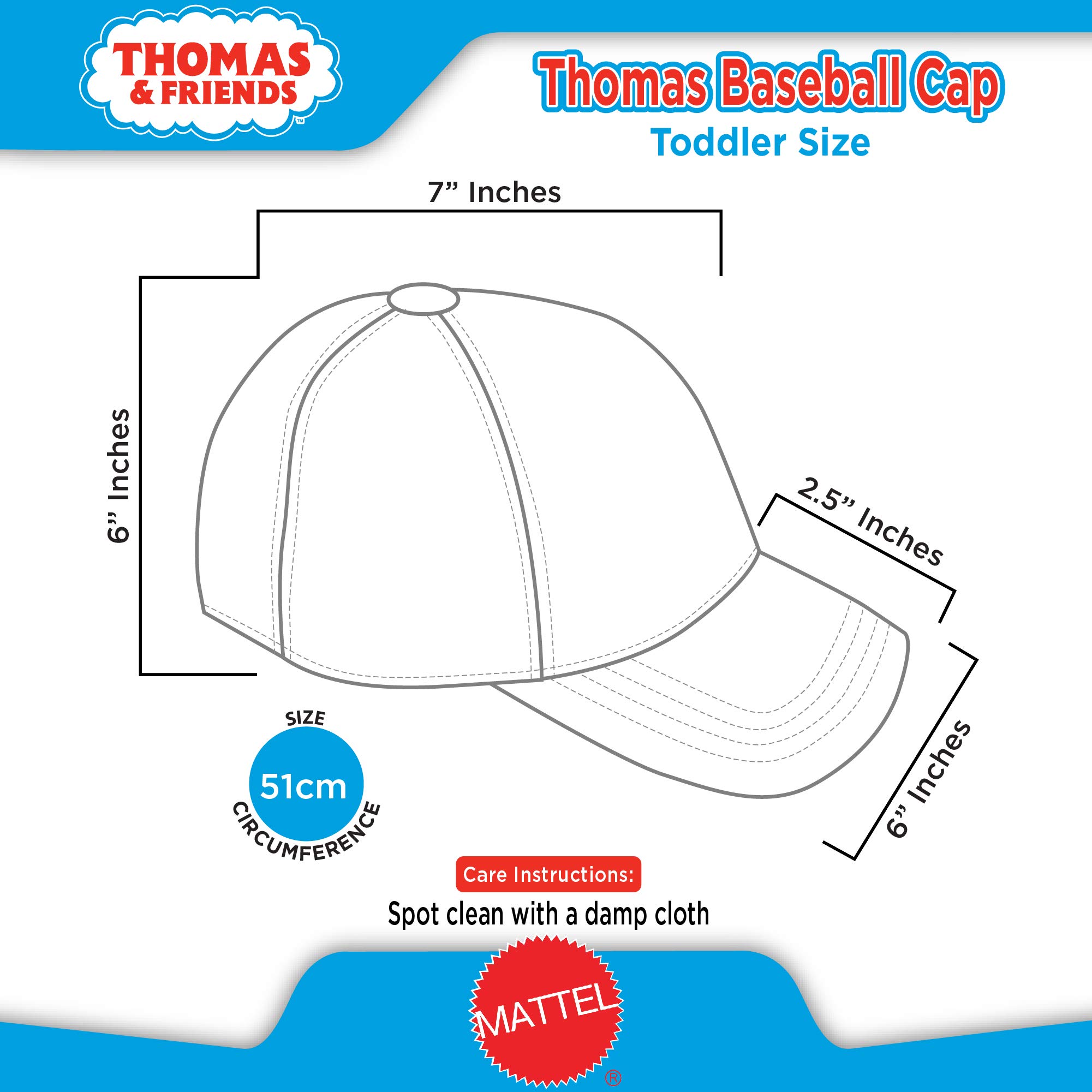 Nickelodeon Boys’ Thomas & Friends Baseball Cap – Thomas The Tank Engine Hat, Size Ages 2T-4T, Thomas Grey
