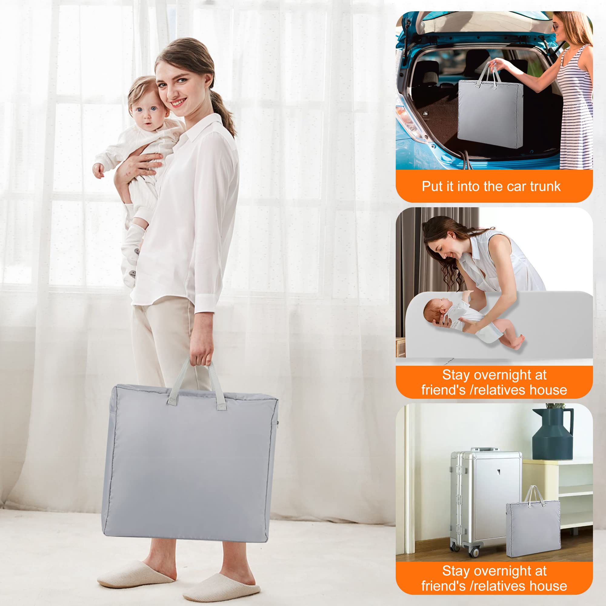 welspo Toddler Bed Rail, for Kid & Elderly Adjustable and Foldable Safety Bed Guard Rail, Portable Child Bed Safety Rail, Grey