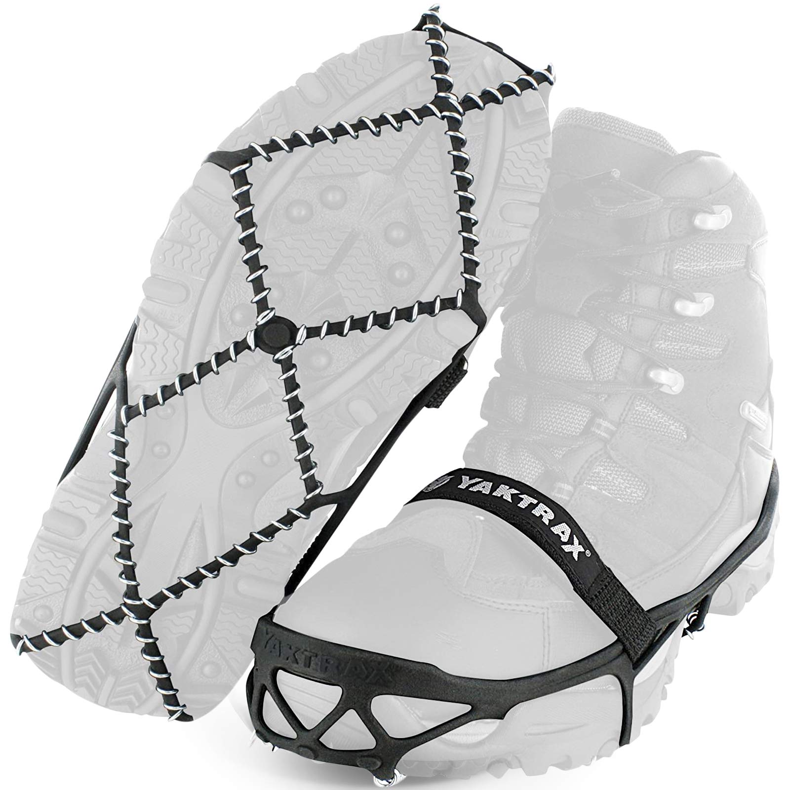 Pro Traction Cleats for Hiking, Walking, or Jogging on Snow and Ice,Ice Cleats for Shoes and Boots(1 Pair) Small