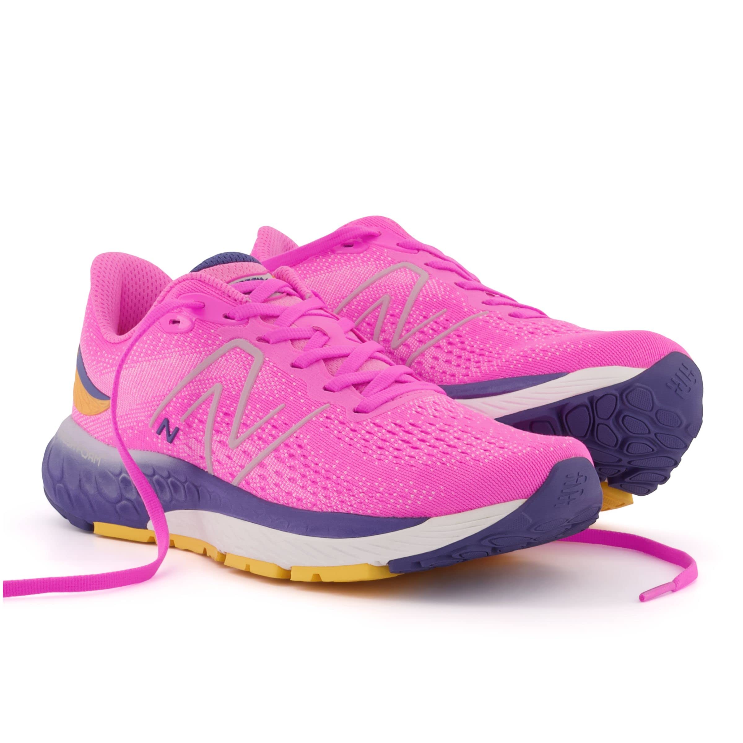 New Balance Women's Fresh Foam X 880 V12 Running Shoe, Vibrant Pink/Vibrant Apricot/Night Sky, 8.5