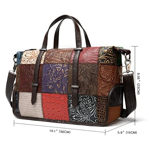 SAWQF Leather Handbag Women's Large Capacity Messenger Bag Women's Multicolor Shoulder Bag