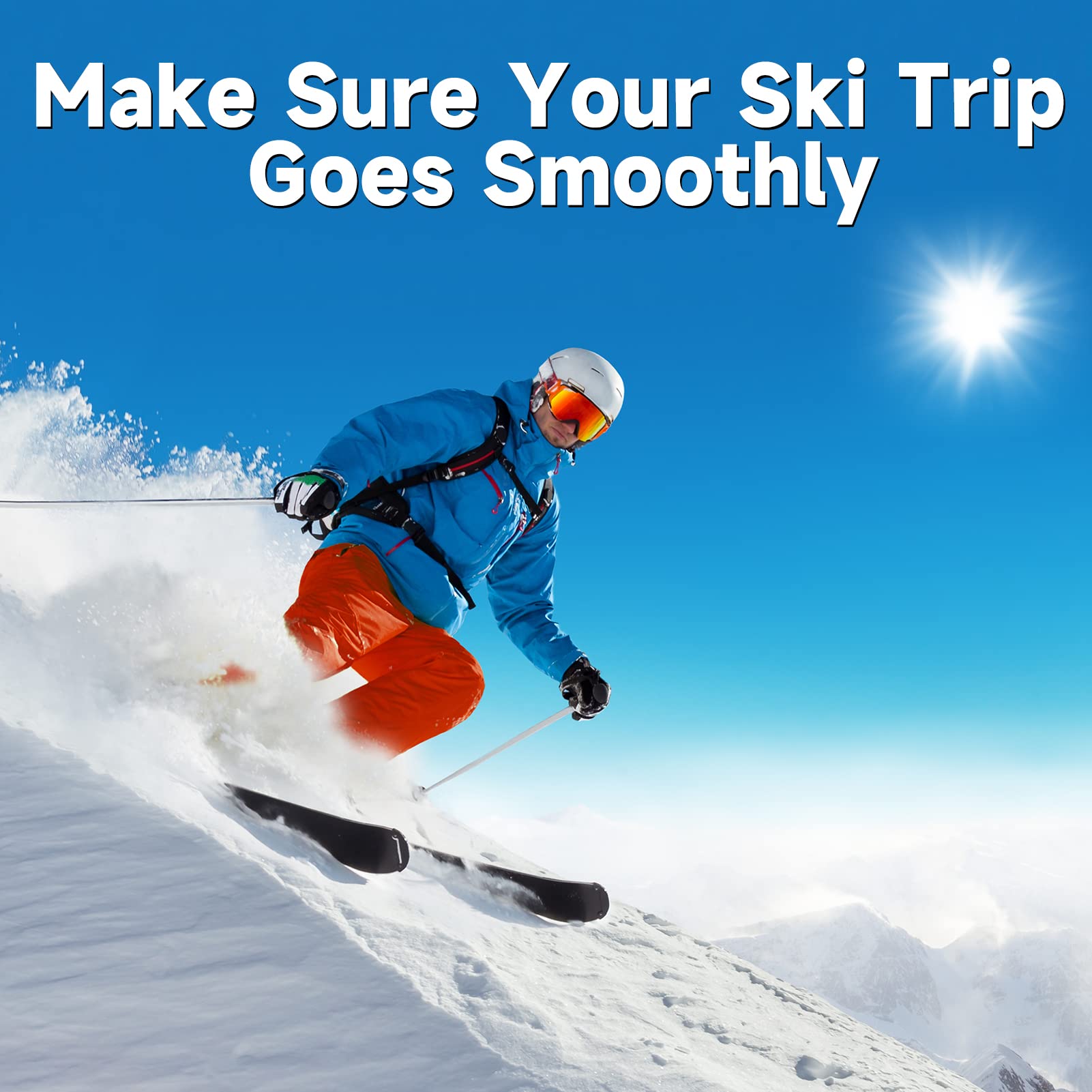 Skifavs Ski Wax Iron - Snowboard Waxing Iron 110V 800W with 12mm Base Plate and Tuned Tuning Thermostat High Adjustable Temperature Control Accuracy for All Waxes - Black