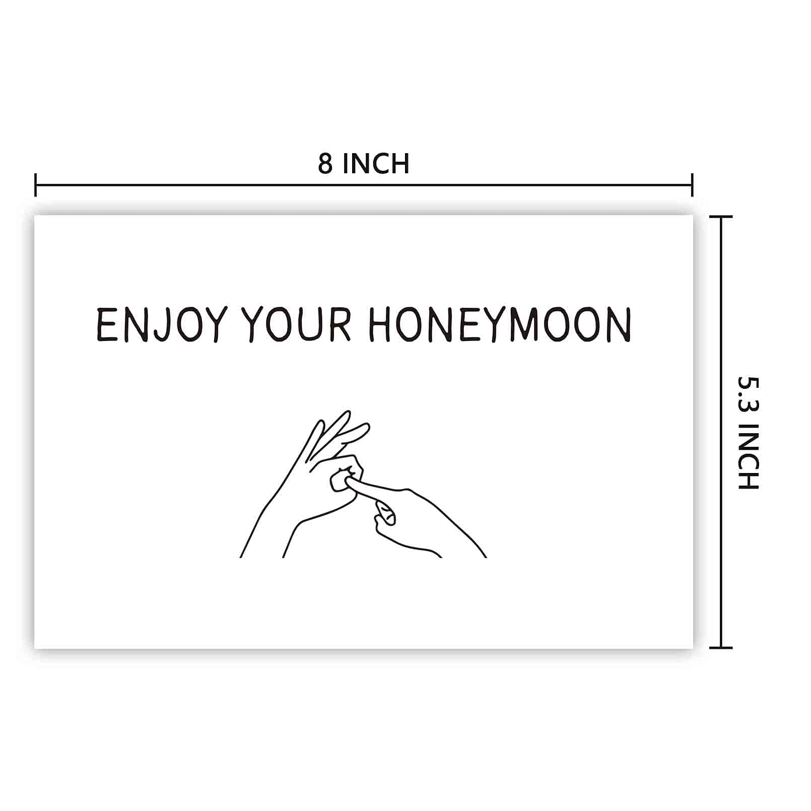 Kirynurd Funny Wedding Card, Hilarious Letterpress Card, Finger Gesture, Dirty Honeymoon Card