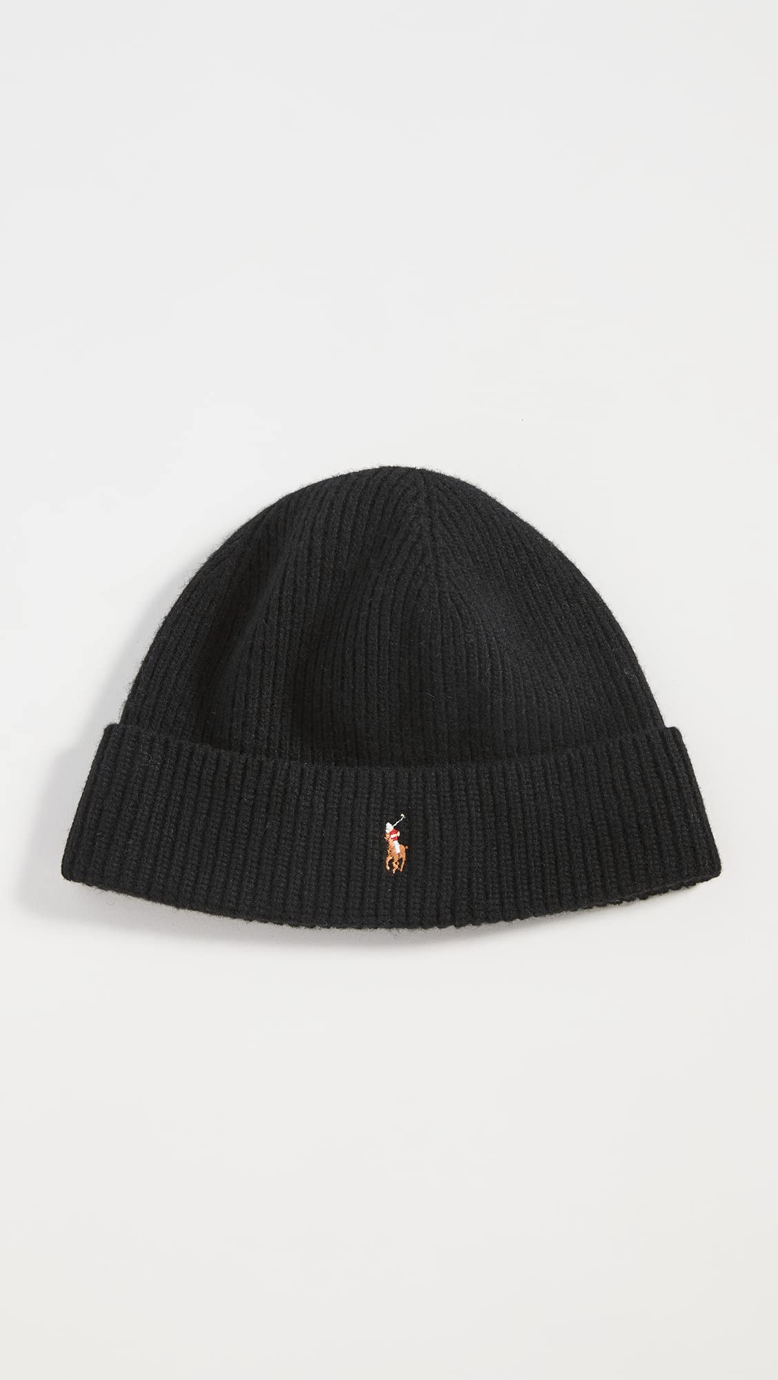 POLO RALPH LAUREN Men's Signature Cuff Hat, Polo Black, One Size