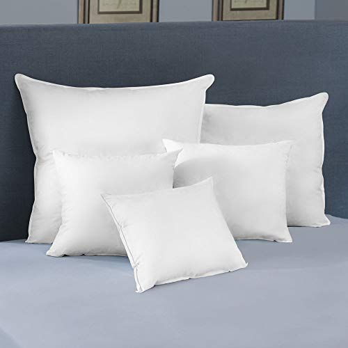 Throw Pillow Insert 18x18 Set of 4 pc. Square Sham Stuffer Insert for Decorative Pillow Covers by Looms & Linens - Made in USA