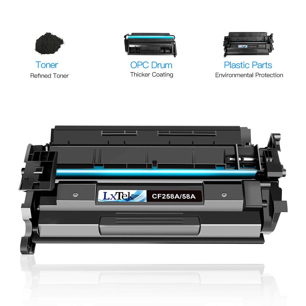 LxTek Compatible Toner Cartridge Replacement for HP 58A CF258A 58X CF258X Compatible with Laserjet Pro M404 M428 Printer Tray (2 Black, NO Chip)