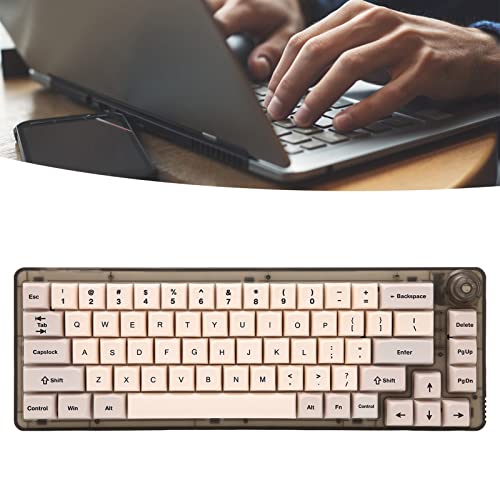 YEmirth Mechanical Keyboard 67 Keys RGB Backlit Hot Swap Ergonomic Design Compact Layout PBT Keycaps Gaming Keyboard