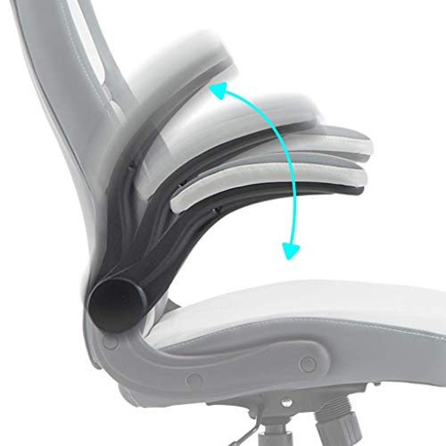 LWW Chairs,Swivel Leather Computer Desk Chairs, with Armrest and Nylon Feet,Chair 90°-105° Tilt Angle for Home Office
