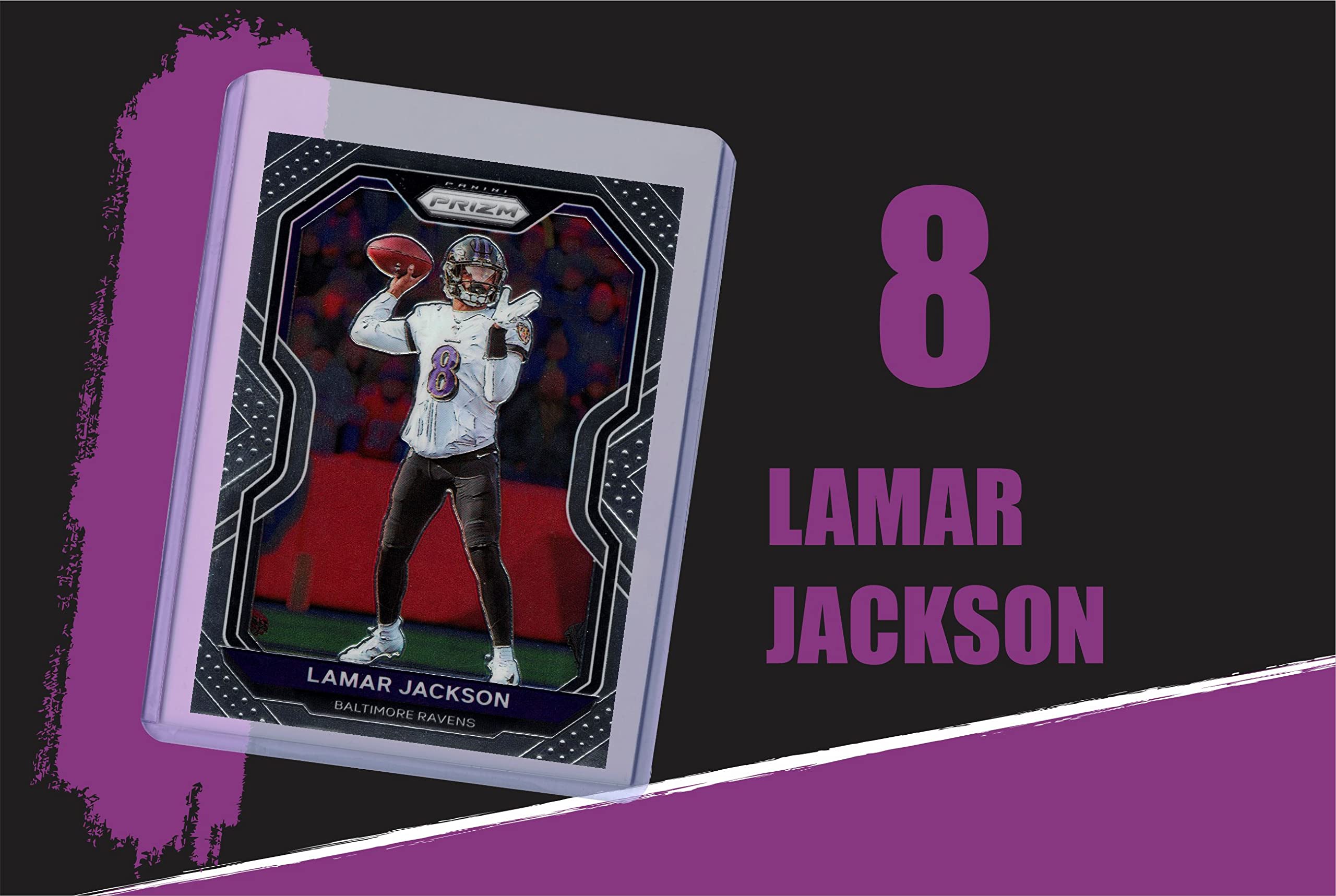 Lamar Jackson Football Cards (5) Assorted Bundle - Baltimore Ravens Trading Card Gift Set