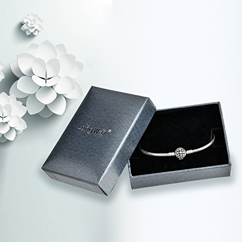 Long Way 925 Sterling Silver Snake Chain Bracelet Basic Charm Bracelets for Teen Girls Women