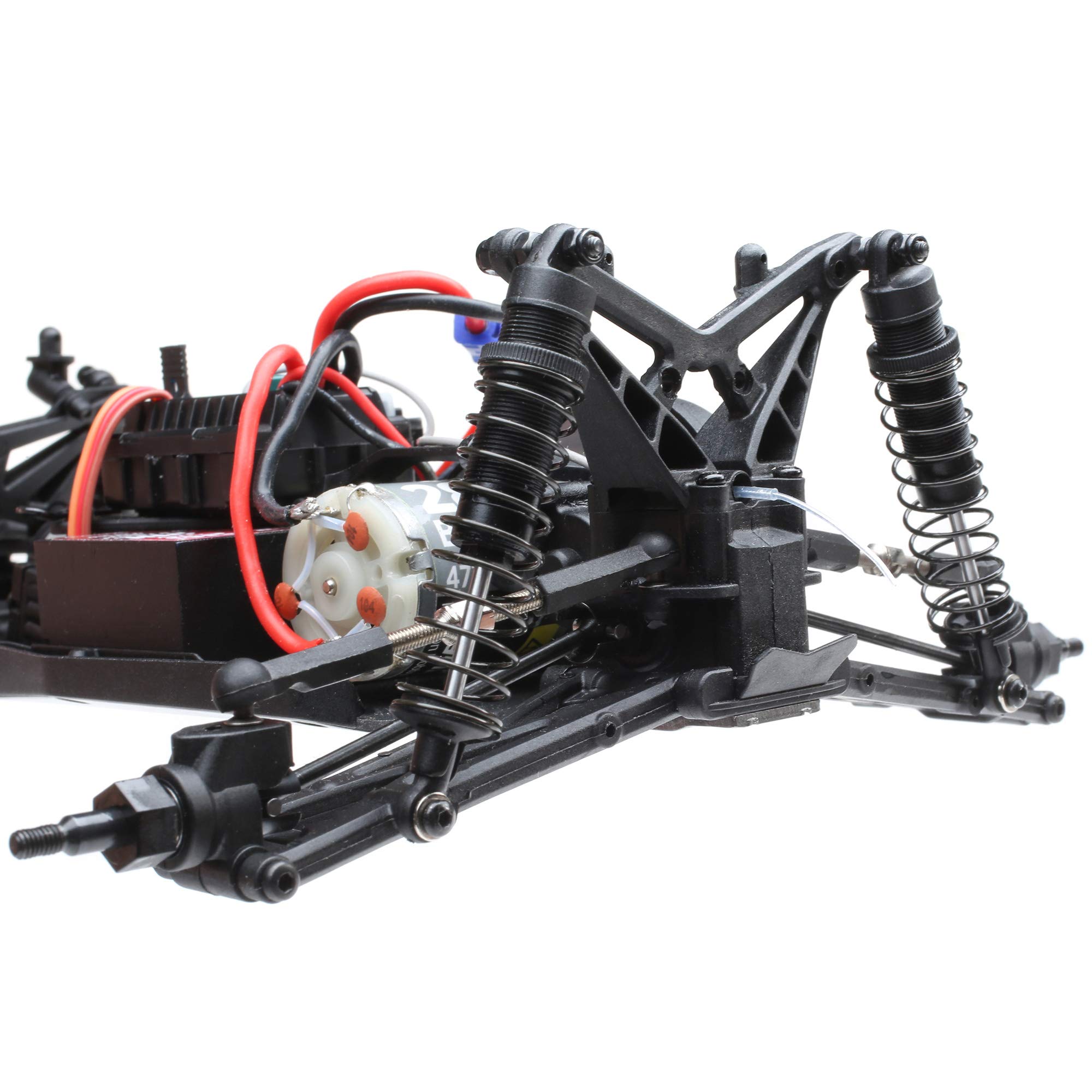Losi 1/18 Mini-T 2.0 2 Wheel Drive Stadium RC Truck Brushed Ready to Run Battery Receiver Charger and Transmitter Included Red/White LOS01015T1