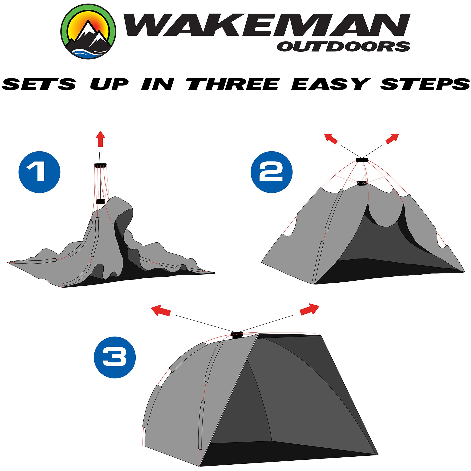 Pop Up Beach Tent Sun Shelter for Shade with UV Protection, Water and Wind Resistant, Instant Set Up and Carry Bag by Wakeman Outdoors, Navy, 55" x 87" (153133NYX)