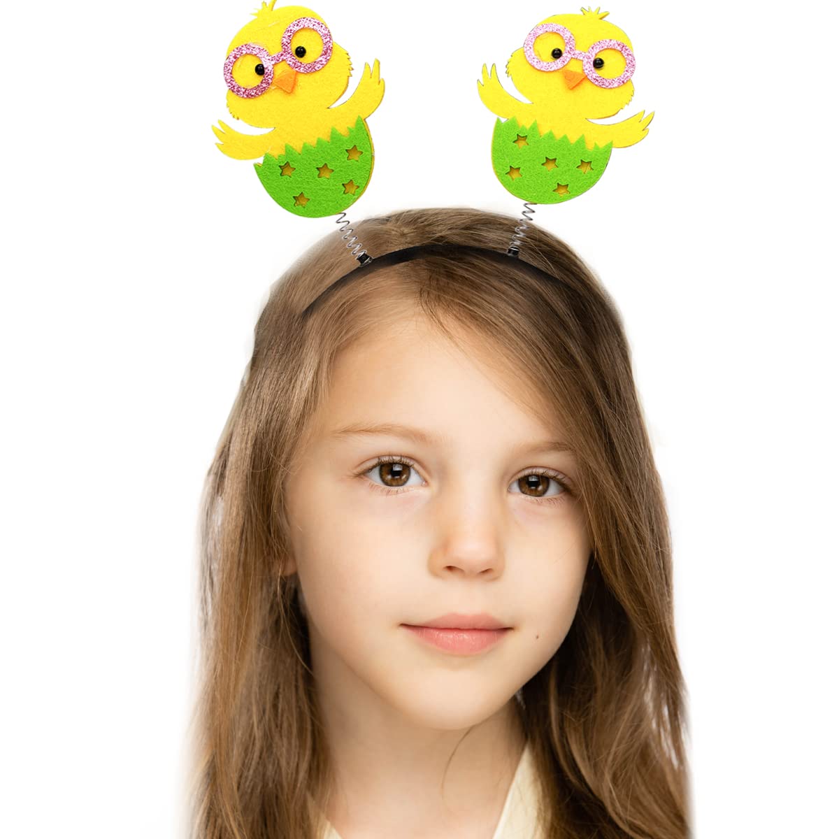 QDTK Easter Hair Bands Headbands Glasses Eggshell Chicken Shape Decor Headband Easter Themed Hair Accessories Holiday Party Accessory for Women Girls