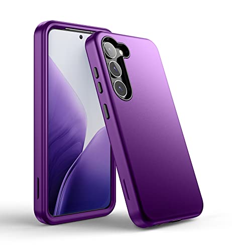 WeLoveCase Galaxy S23 5G 3-in-1 Heavy Duty Protection, Hybrid Shockproof TPU Bumper, Full Body Protective Cover - 6.1 Inch, Purple