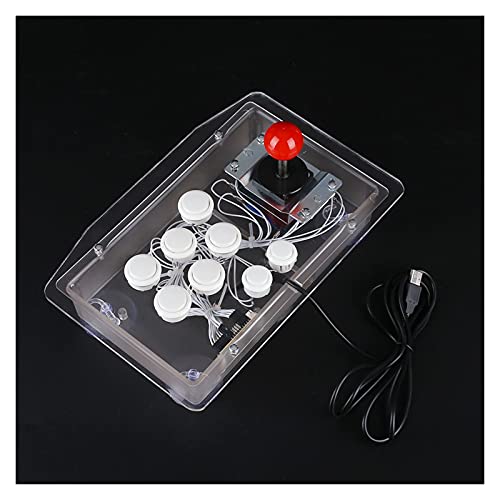 QILIANG Transparent Clear Acrylic Joystick USB 8 Directional Fit for Arcade Accessories Game Joystick