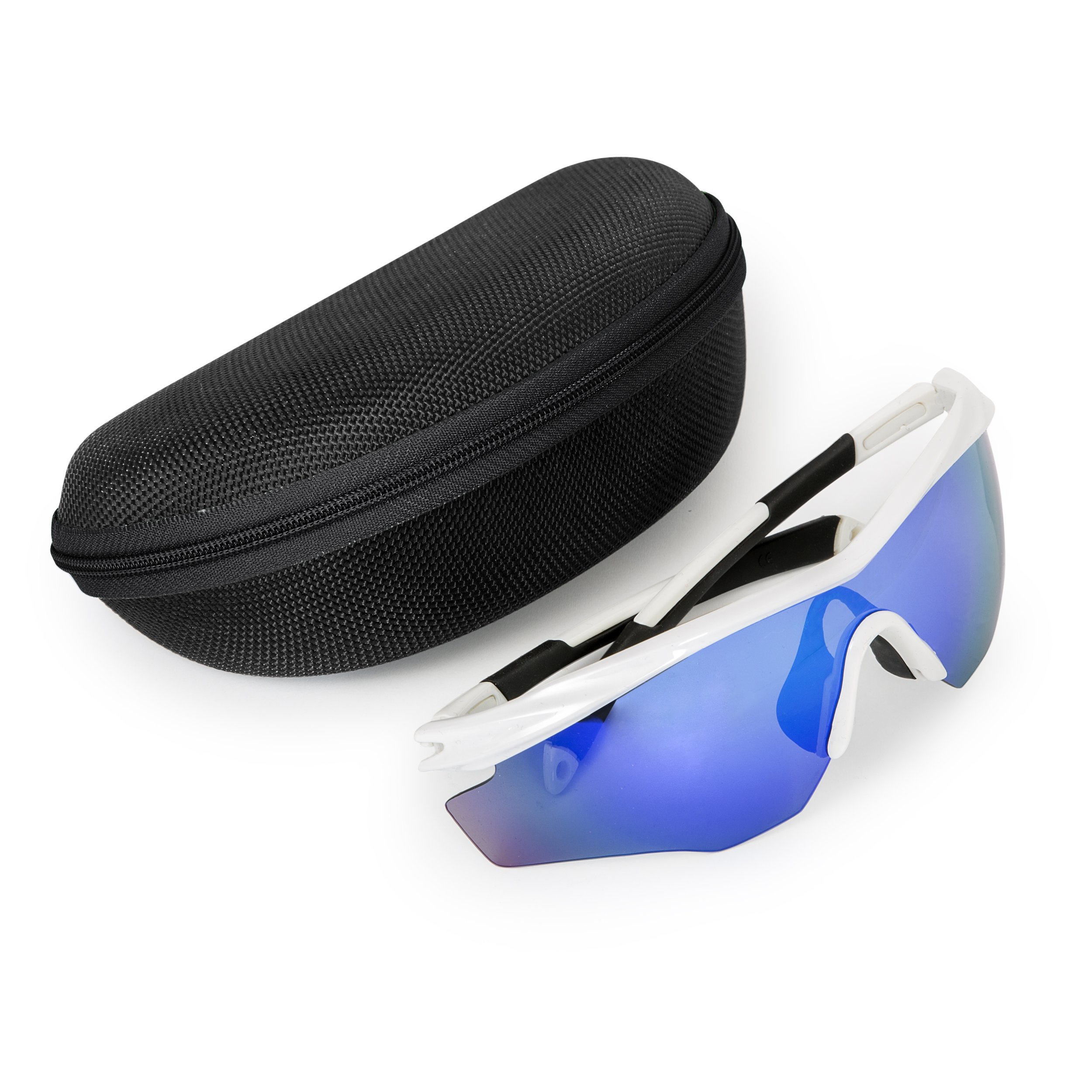 Mazzeo 3 Pack Semi Hard Sunglass Case for Sports Size Sunglasses and Safety Glasses
