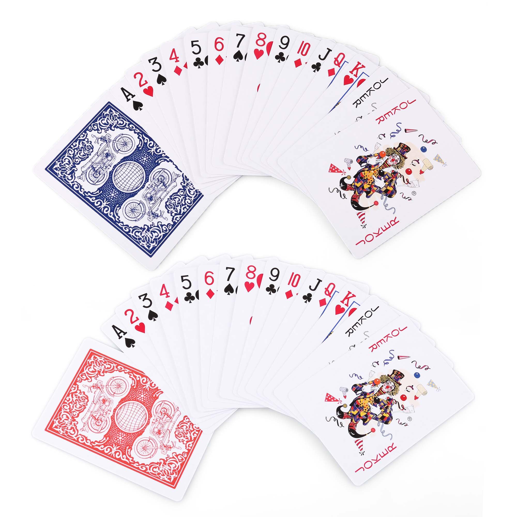 LotFancy Playing Cards, 2 Pack, Decks of Cards, Poker Size Standard Index, for Blackjack, Euchre, Canasta Card Game, Casino Grade Poker Cards, Blue and Red
