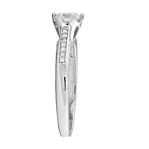 Lilly: 0.96ct Brilliant-cut Russian Ice on Fire CZ Promise Engagement Ring 925 Silver, 3193 sz 6.0