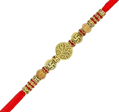 Tree of Life Rakhi for Brother Multicolor Beautiful & Fancy Designer Thread Raksha Bandhan Rakhi for Loving Brother Bhai RURAKH005