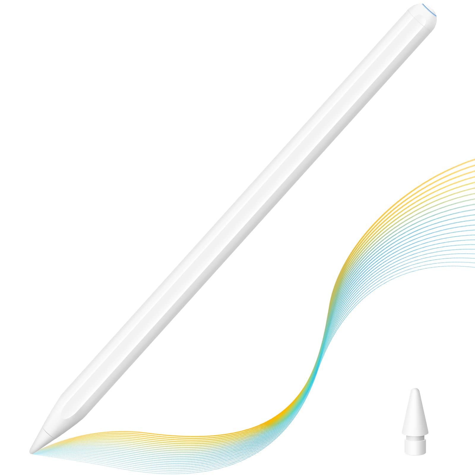 Wireless Charging Stylus Pen for iPad, Active iPad Pencil 2nd Generation with Palm Rejection, Tilt Sensitivity Magnetic Stylus for Apple iPad Pro 11/12.9 Inch,iPad Air 4th/5th Gen,iPad Mini 6th Gen